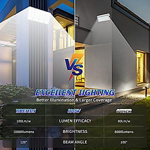 YIBEYYDS LED Flood Light 100W, 10000ML 7000K Super Bright Led Stadium Lights, Led Stadium Flood Lights Adjustable Lighting Angle, IP67 Waterproof LED Flood Light Outdoor for Garden,Lawn,Yard,Stadium