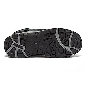 HI-TEC Yosemite WP Mid Waterproof Hiking Boots for Men, Lightweight Breathable Outdoor Trekking Shoes - Dark Grey/Black, 10 Medium