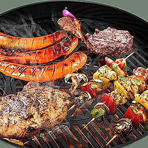 only fire Gourmet BBQ System Sear Grate Replacement for Weber 8834, Porcelain-Enameled Cast-Iron Cooking Grid for 22 1/2 inch Weber Charcoal Grills