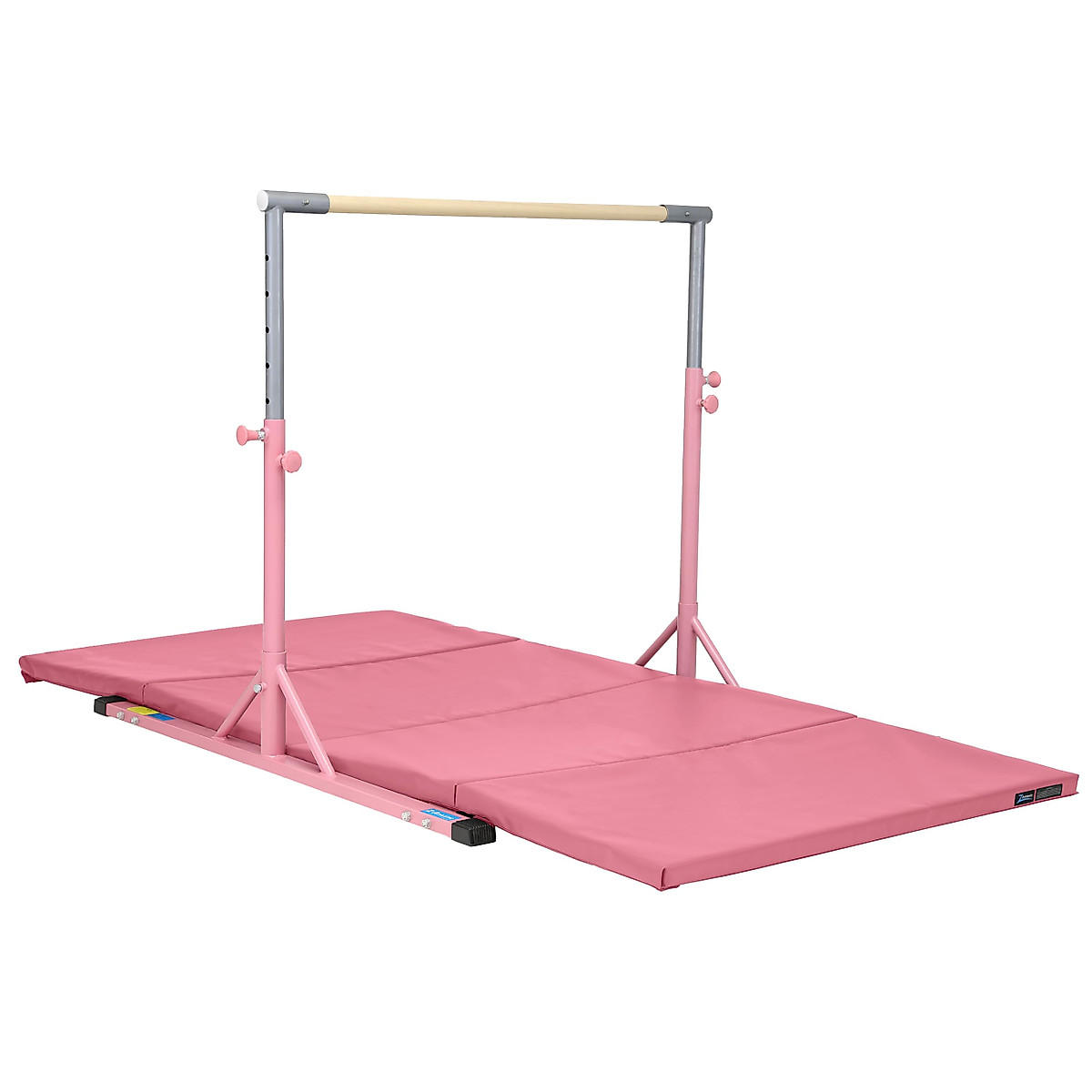 Z ATHLETIC Kip Bar and Folding Gymnastics Mat, 4 Ft x 8 Ft x 2 in