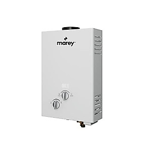 MAREY GA10FLP 2.64 GPM, 68,240 BTU's LP Gas Flow activated Gas Tankless Water Heater, White