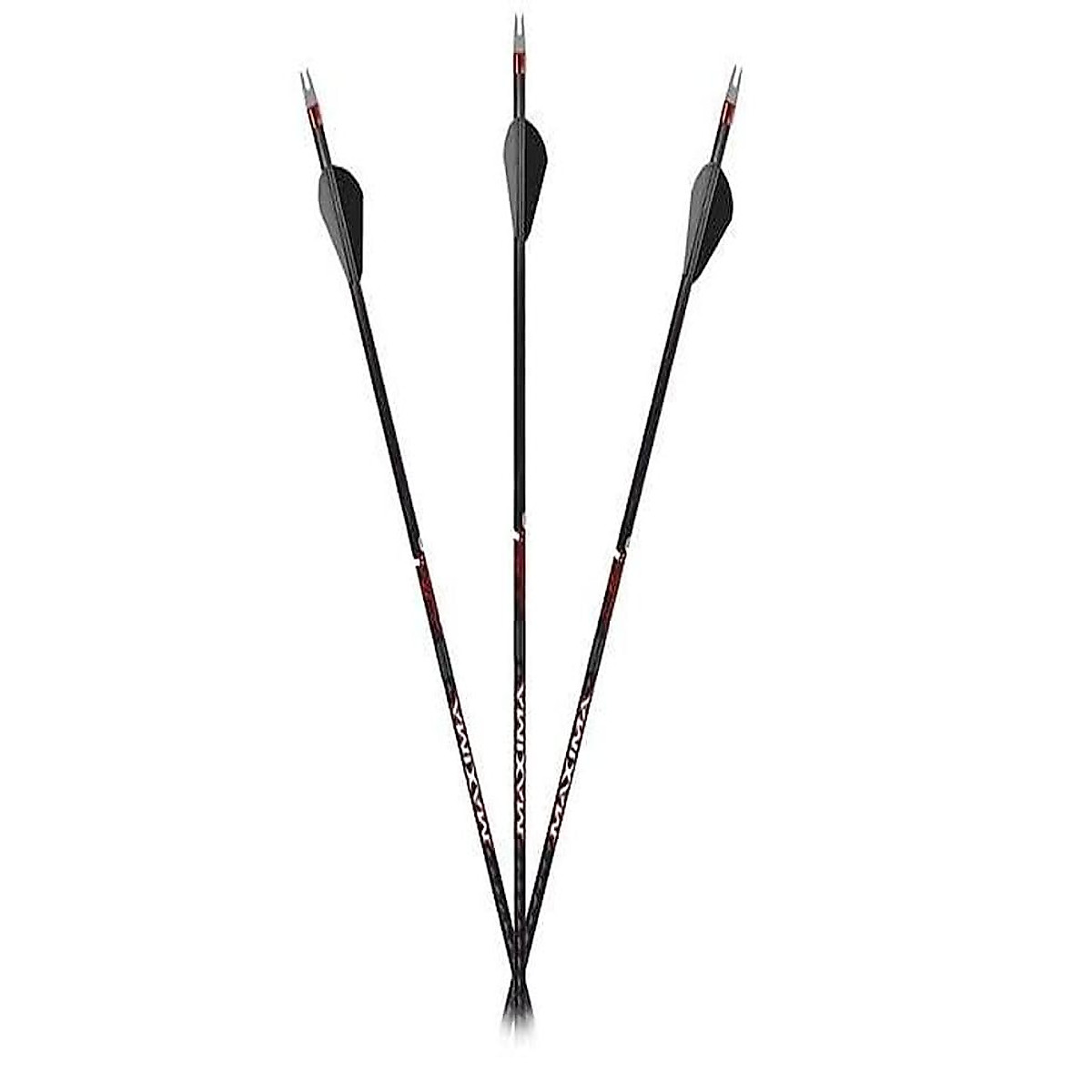 Carbon Express Maxima Sable RZ 400 Arrow, 6-Pack Fletched (51201), Black