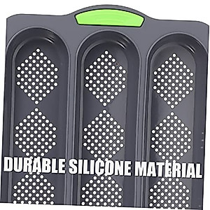 UPKOCH Three Slot Bread Mold Cake Baking Pans Toast Bread Silicone Cake Mold Pullman Loaf Pan with Lid Kitchen Loaf Pan French Non-stick Bread Pan Non-stick Baking Pan Baking Mold Toaster