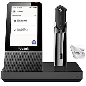 Yealink WH67 Wireless Headset for MS Teams, All Day Battery, Optimized for Voice Audio Clarity, Compatible with Zoom, Meet and Business Apps, PC,Mac, Deskphone