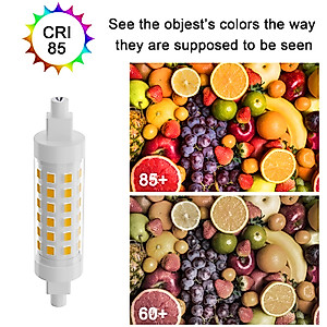 TAIYALOO R7S LED Bulb 78mm 100W T3 Halogen Bulb Equivalent Dimmable J Type Linear Double Ended Floodlight Bulbs for Work,Security,Landscape Lights,Floor Lamps,120V 9W Warm White 3000K,2 Pack