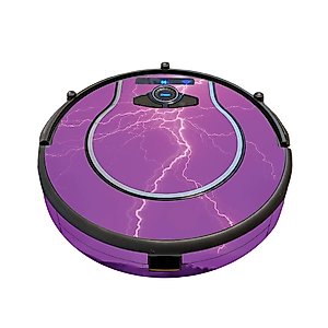 MightySkins Skin Compatible with Shark Ion Robot 750 Vacuum - Purple Lightning | Protective, Durable, and Unique Vinyl Decal wrap Cover | Easy to Apply, Remove, and Change Styles | Made in The USA