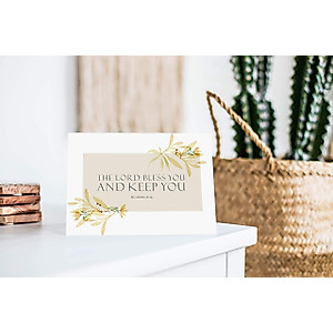 Religious Thank You Cards with Bible Verse - Watercolor Scripture Design - Pack of 24 - Rectangle