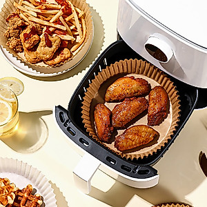 Air Fryer Disposable Paper Liner,Disposable Fryer Paper Pads, Non-Stick Air Fryer Lined Oil Resistant, Waterproof, Food Grade Baking Paper Baking Microwave Baking Paper 6.3" (50 Colors)