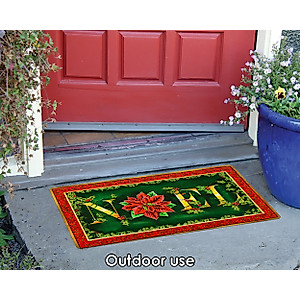 Toland Home Garden 800101 Noel Winter Door Mat 18x30 Inch Christmas Outdoor Doormat for Entryway Indoor Entrance