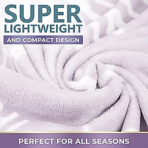 EasyFluffy Daughter Fleece Blanket from Mom or Dad – Pure Fleece Throw Blankets – Versatile Outside Light Throw Blankets – to My Daughter Fleece Blanket – Inspirational Message, 50" x 60" (Lilac)