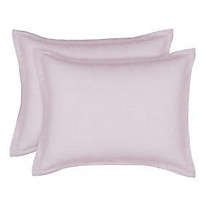 Vue Lark Solid Pre-Washed Modern Soft 3 Piece Duvet Cover Set with Two Pillow Shams and Button Closure, Lilac