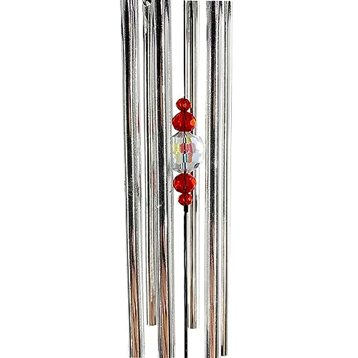 Cardinal Memorial Gift for Loss of Mother Personalized Wind Chimes Red and Diamond with Metal Through the Strongest of Storms Circle in Remembrance by Weathered Raindrop