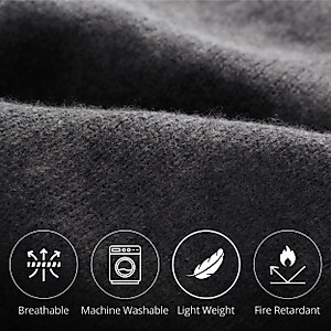 Grey 62x80 Military Wool Blanket for Emergency ,Camping & Everyday Use (Grey)