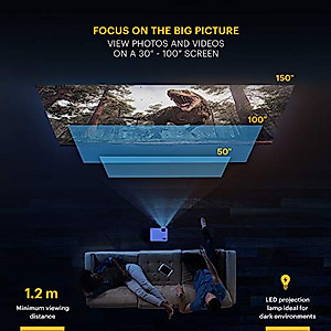 KODAK FLIK X4 Home Projector | 4.0 LCD Compact Home Theater System Projects Up to 150” with 1080p Compatibility & Bright Lumen LED Lamp | VGA/AV/HDMI/USB/TF Inputs | Remote, Tripod & Carry Case