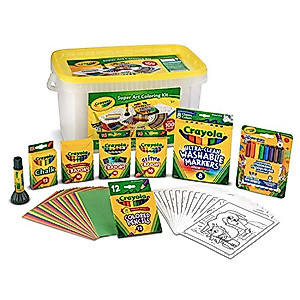 Crayola Super Art Coloring Kit, Arts & Crafts Gift for Girls & Boys, Styles Vary, 100+ Pcs [Amazon Exclusive]