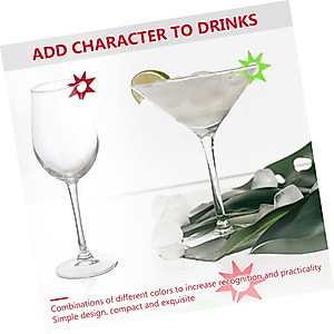 Anneome Wedding Wine Charm 2 Sets 16 Pcs Wine Glass Marker Cocktail Glasses Maker Tea Bag Hangers Hawaiian Party Supplies Wine s Wine Cup Markers Drinking Water Cup Wine Bottle