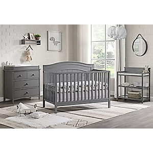 Oxford Baby Nolan 4-in-1 Convertible Crib, Dove Gray, GreenGuard Gold Certified