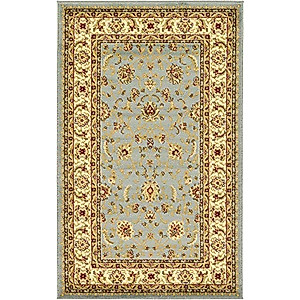 Unique Loom Voyage Collection Traditional Oriental Classic Intricate Design Area Rug, 3' 3" x 5' 3" Rectangle, Light Blue/Cream