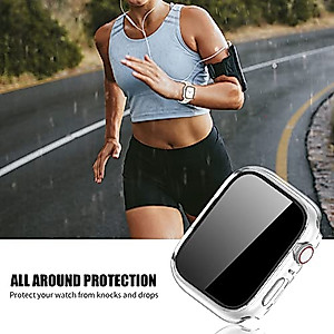 Commuter Apple Watch SE (2nd Gen)/SE/6/5/4 Screen Protector 40mm, [3 Pack] Hard PC Ultra-Thin Cover Built-in Tempered Glass Film for Apple Watch SE 2/SE/6/5/4 40mm, Black/Clear/Starlight