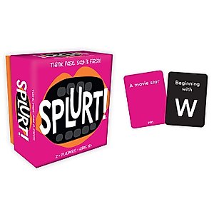 Gamewright - Splurt! - Portable Party Card Game - Think Fast. Say it First!,Pink