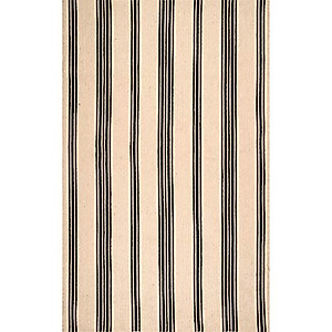 nuLOOM Striped Brenna Jute Area Rug, 5' x 8', Natural