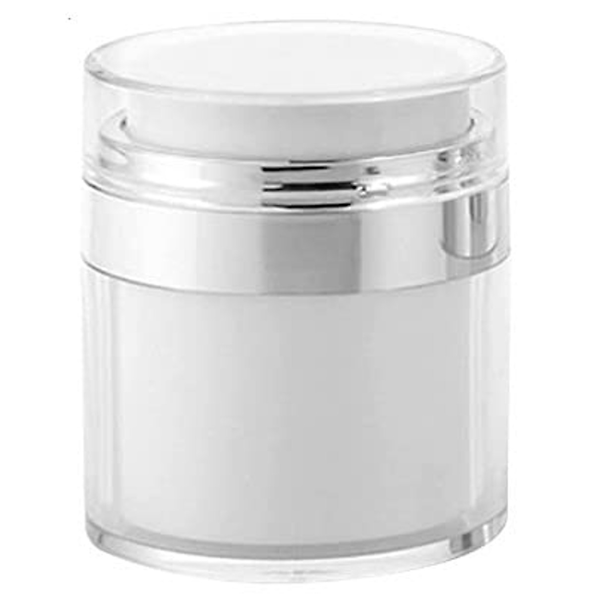 Airless Pump jar - 15/30/50ml Cream jar Vacuum Bottle, Lotion Dispenser with Pump, Travel Containers for Lotions and Creams Proof Leak-Proof DIY Travel (15ml)
