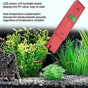 Portable PH Test Pen LCD Digital Food Beverage PH Meter Aquarium Pool Water Quality Testing Acid and Alkali Tester with Backlight
