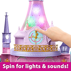 Mattel Disney Princess Toys, Ultimate Castle Doll House with Lights & Sounds, 3 Levels, 25+ Furniture Play Pieces & Accessories, 4 ft Tall