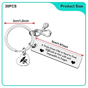 30 PCS CNA Gift Certified Nursing Assistant Gift For CNA Gift Keychain CNA Graduation Gifts Nurse Day Gift Nursing School Student Gifts Nurse Appreciation Gifts Birthday Gifts CNA Gifts for CNA Week