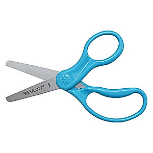 Westcott School Left and Right Handed Kids Scissors, 5 Inch Pointed, Blue