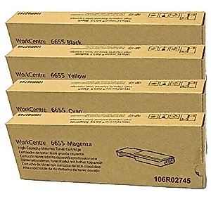 WorkCentre 6655 Remanufactured High Yield Toner Cartridge Black Cyan Magenta Replacement for Xerox 106R02744 106R02745 106R02746 106R02747.