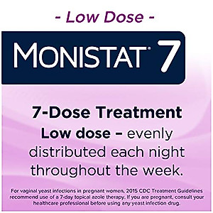 MONISTAT 7-Dose Yeast Infection Treatment, 7 Disposable Applicators & 1 Cream Tube