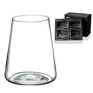 JYB&XY Stemless Wine Glass Set of 4 wine glass 16oz Hand Made Crystal Red White Wine Glasses for Daily Use, Hosting, Home Bar, Evening Party Gift Idea for Men or Women Housewarming