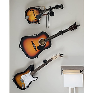BEMTE Guitar Wall Mount Guitar Bass Display Rack Horizontal Hanger (Electric Guitar/ Ukulele)