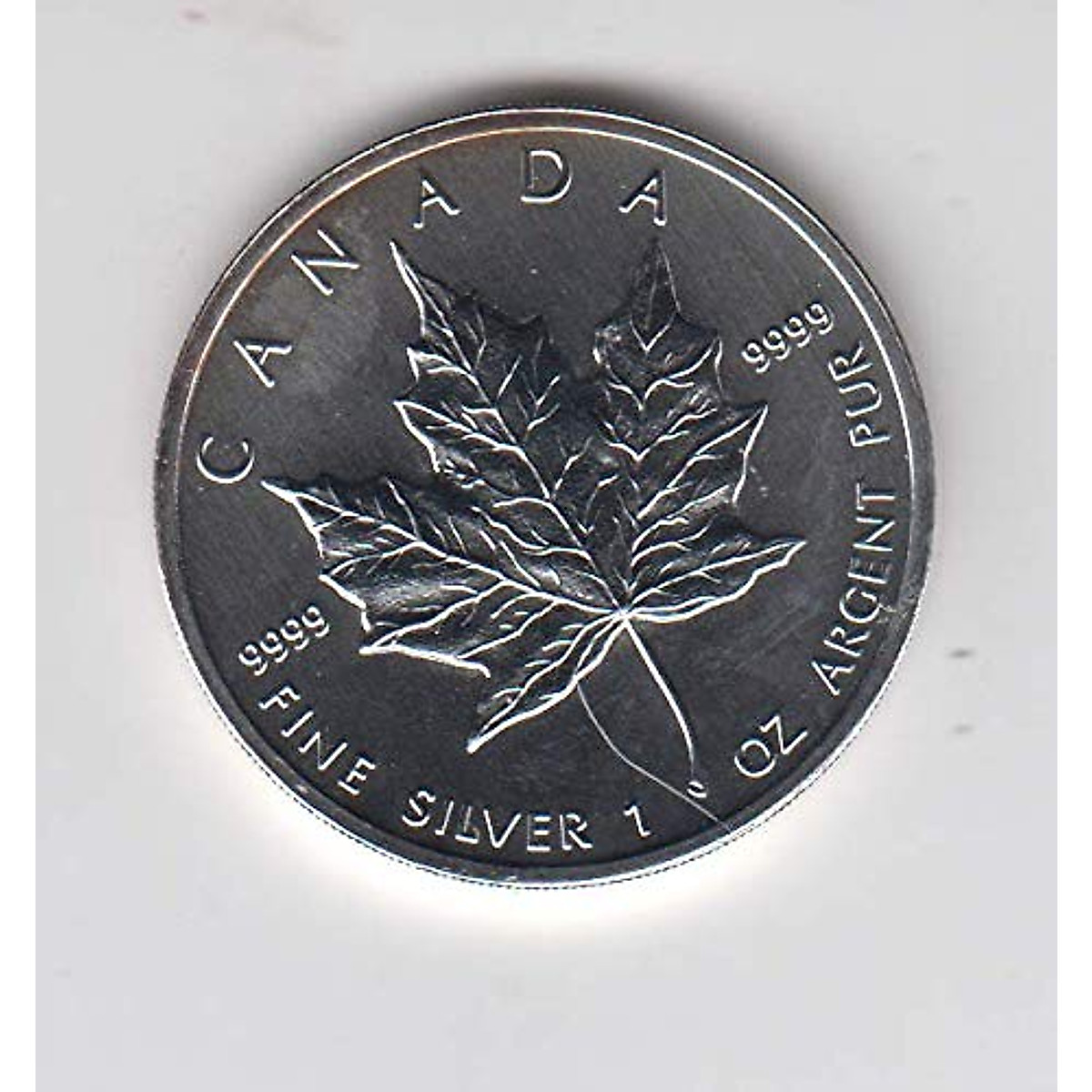 2012 CA Canada 1 Oz. Silver Maple Leaf Coin $5 Uncirculated