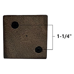 Elegent Upholstery Short Low Profile Wood Square Sofa Furniture Legs 1" Inch Height - Set of 4