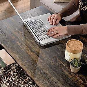 Sauder Steel River Rustic Industrial Style Lift Top Coffee Table, Coated Metal and Carbon Oak