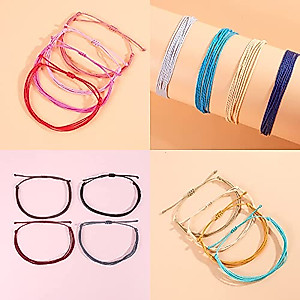 Long tiantian Summer Surfer Bracelets for Women Boho Waterproof Beach Bracelets for Teen Girls Cute Ankle Bracelets for Women