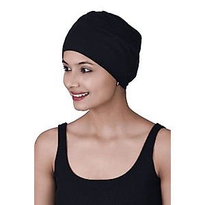 SAKUCHI Chemo Hats Solid Sleep Cap Bamboo Soft Cancer Headwear for Women
