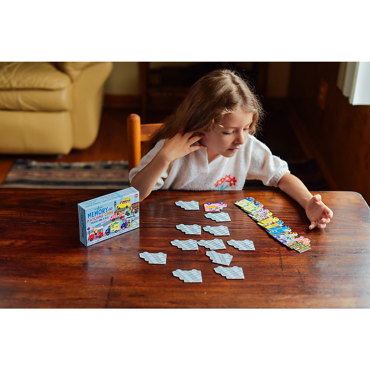 eeBoo: Trucks and a Bus Little Memory Matching Game, Developmental and Educational, Sharpens Recognition, Concentration and Memory, Perfect for Ages 3 and up
