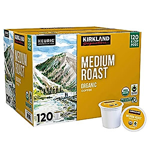 Kirkland Signature Summit Roast Organic Medium Roast Coffee Pods, 120 K-Cup Pods