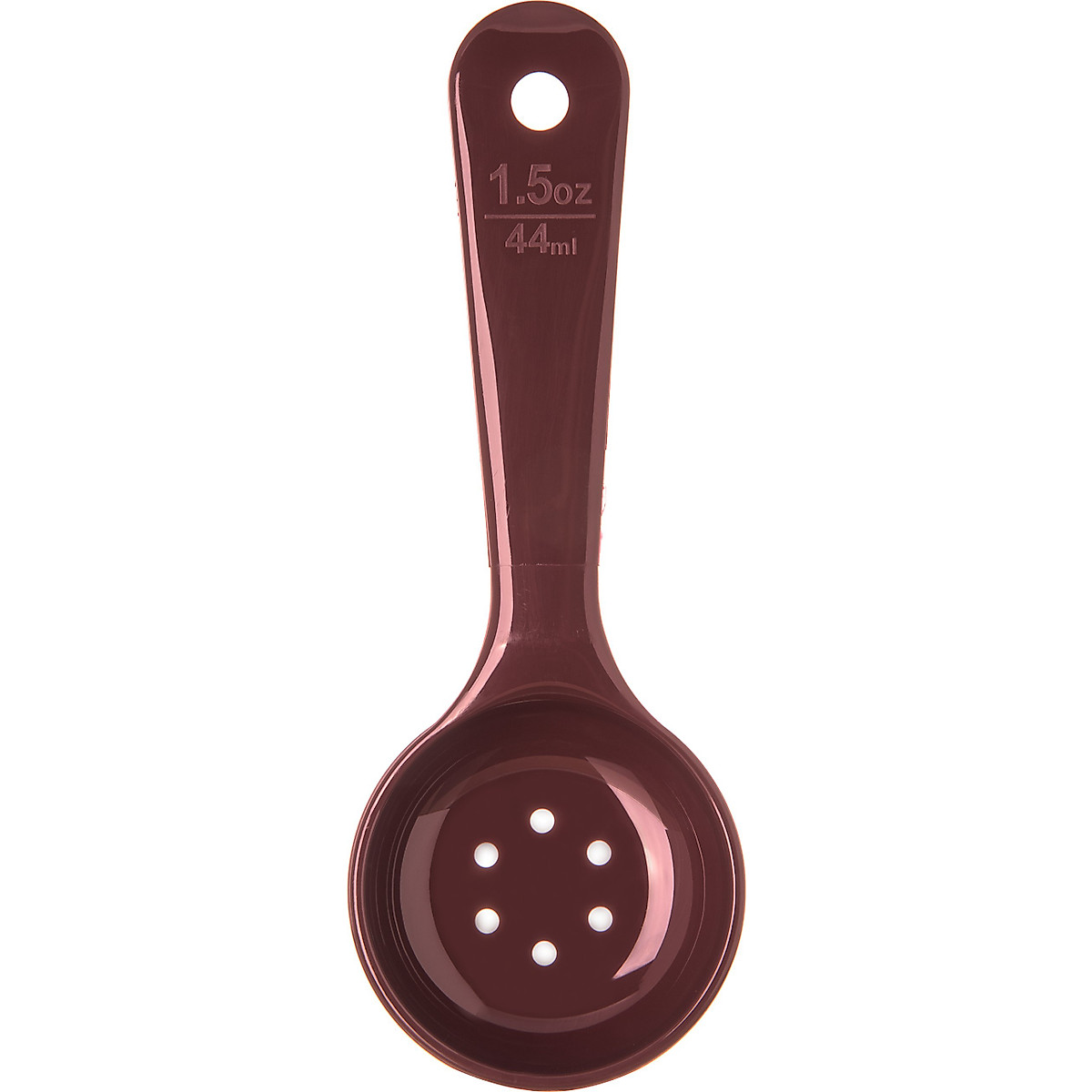 Carlisle FoodService Products 496101 Perforated Short Handle Portion Control Spoon, 1.5 oz, Reddish Brown