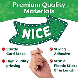 Christmas Photo Booth Props 38pc Set - Christmas Party Decorations, Christmas Games, Christmas Party Favors & Supplies for Kids Adults - Christmas Photo Props Christmas Table Decorations Accessories