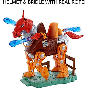Masters of the Universe Origins Stridor Action Figure, 7 in Tall Robot Horse with Projectile Launcher, 3 Plasma Blasts, Helmet & Bridle with Cord, Collectible Gift for MOTU Fans Ages 6 Years & Older