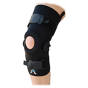 ALPS Knee Brace, Prevent or Reduce Severity of Knee Injury, Soft and Breathable, Adjustable Hinges, Pull-On with Reinforced Seams, Small Size