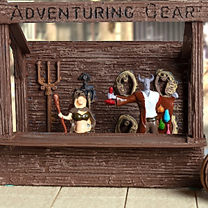 Monster Townsfolk Mini Fantasy Figures - Merchants - 8pc Hand-Painted Non Player Character NPC Miniatures - 1" Hex-Sized Compatible with DND Dungeons Dragons, Pathfinder, RPG Games