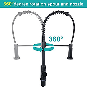 29.5 * 17.7 inch Kitchen Sink, Single Bowl Stainless Steel Sink Multifunctional Drop In Sink with Pull-Down Faucet and Multiple Accessories (black grey, 29.5 * 17.7 inch)