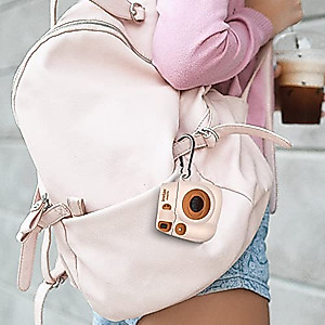 MOLOVA Case for Airpods 1&2, 3D Fashion Cartoon Stylish Cute Funny Cartoon Camera Anti-Drop Case with Keychain for Women Girls Teens(Cartoon Camera)