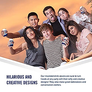 Silicone Sleeve Can Cover - Insulated Can Sleeve - Novelty Disguise for Outdoors, Golf, Parties, Concerts, Tailgate - Hide a Drink To Look Like Soda, Fits 12 oz Can(Tears)