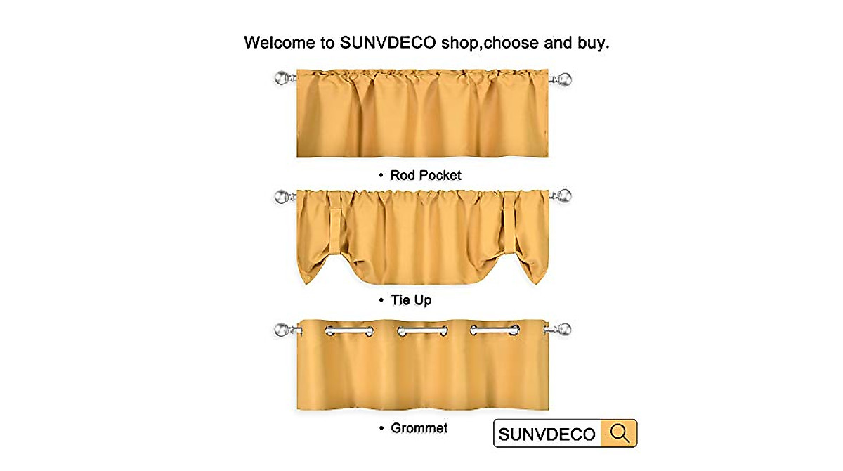 Mustard Yellow Blackout Valance for Stylish Home Decor